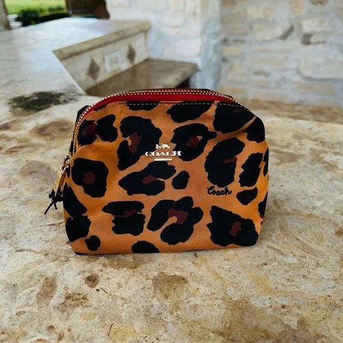 Coach Leopard Print 2 PIECE Set Court Tote Bag and Home/Travel Boxy ...