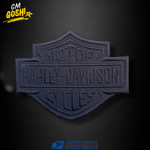 Harley-Davidson Black Bar & Shield Emblem Small 4" Embroidered Patch Iron/Sew On | eBay
