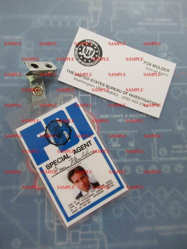 X - Files Fox Mulder's (David Duchovny) FBI ID Badge & Business Card | eBay
