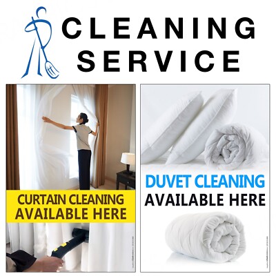 DUVET DRY CLEANING CURTAIN Launderette laundromat SHOP WINDOW DISPLAY ...