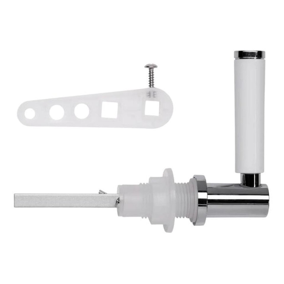 Croydex Cistern Lever Fits all Standard Lever Cisterns White Chrome ...