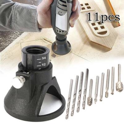 Dremel Rotary Multi Tool Cutting Guide Attachment Kit HSS Router Drill ...
