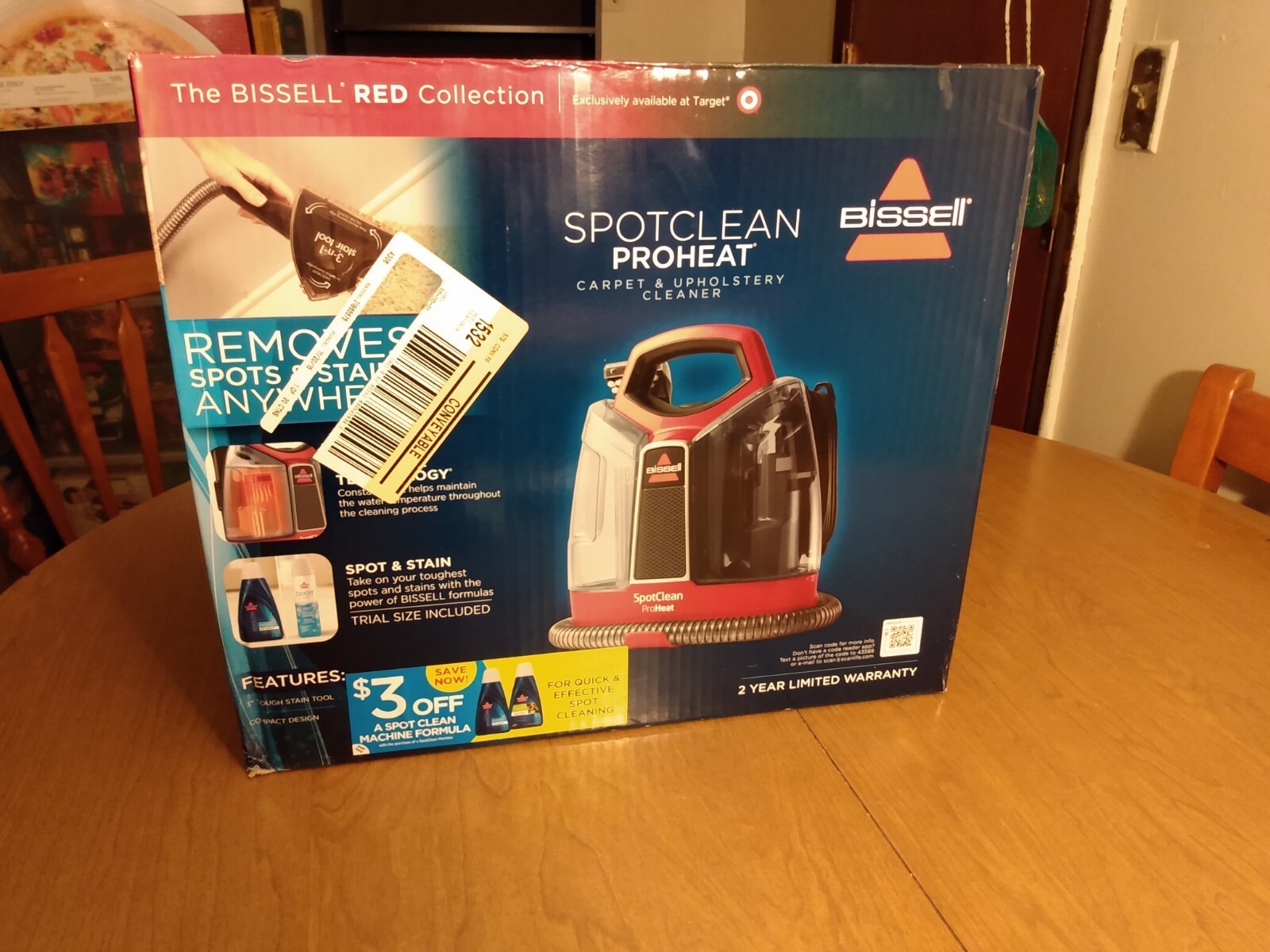 Bissell Red Collection Spotclean Proheat Carpet & Upholstery Cleaner ...
