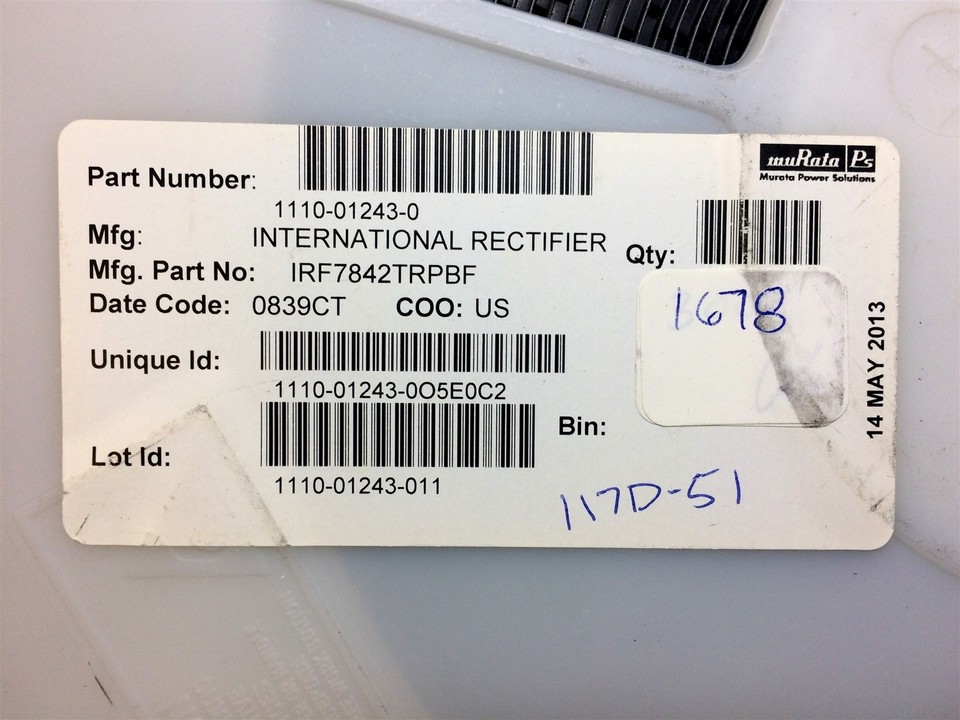 IRF7842PBF IRF IRF7842 MOSFET N-CH 40V 18A 8-SOIC ROHS 12 PIECES | eBay