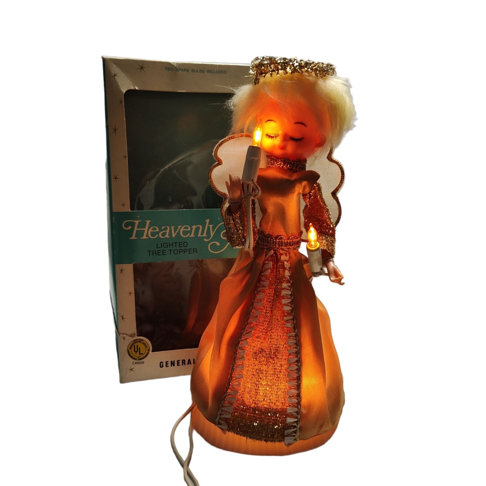 Vintage 60s GE Heavenly Angel Tree Topper Lighted Japan MCM Christmas ...