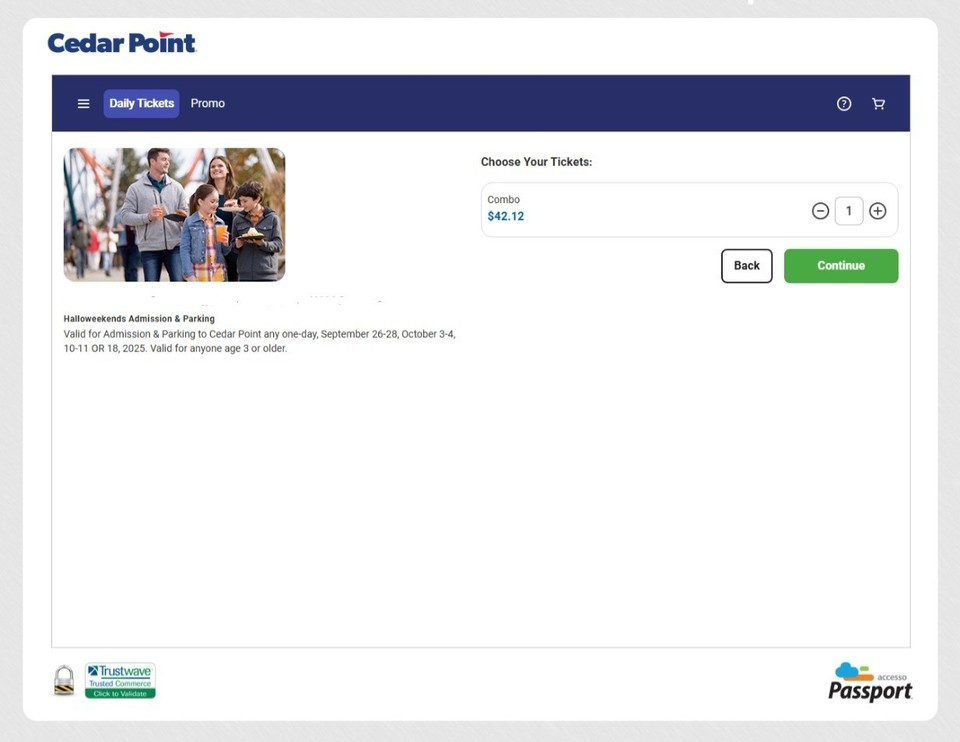 CEDAR POINT HALLOWEEKENDS COMBO TICKET + PARKING $42 PROMO DISCOUNT ...