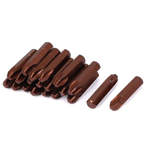 5/16" Hex Shank Magnetic PH4 Phillips screwdriver Bits Brown 20pcs for ...