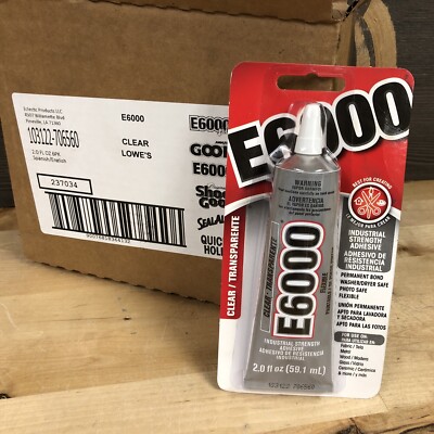 6 Pack Eclectic E6000 Industrial Strength Adhesive Glue Gel, Clear 2 Oz ...