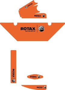 FLUORESCENT ORANGE EUROPEAN STYLE ROTAX RADIATOR STICKER KIT - KARTING ...