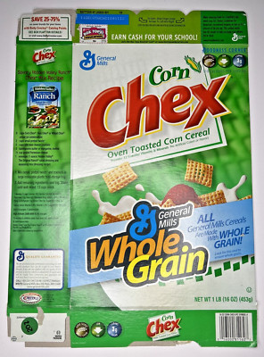 2005 Empty General Mills Corn Chex Toasted Corn 16OZ Cereal Box SKU ...