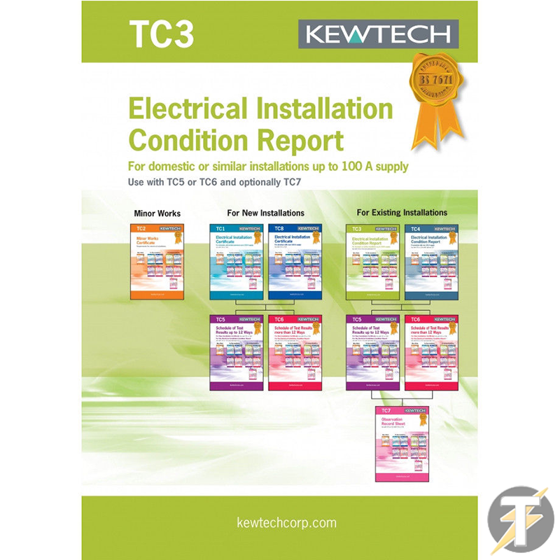 18th Edition Electrical Certificate Report Books 18TH EDITION Kewtech ...