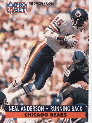 1991 Pro Set #451 Neal Anderson NFL Chicago Bears + (Yes 4 Free Mystery ...