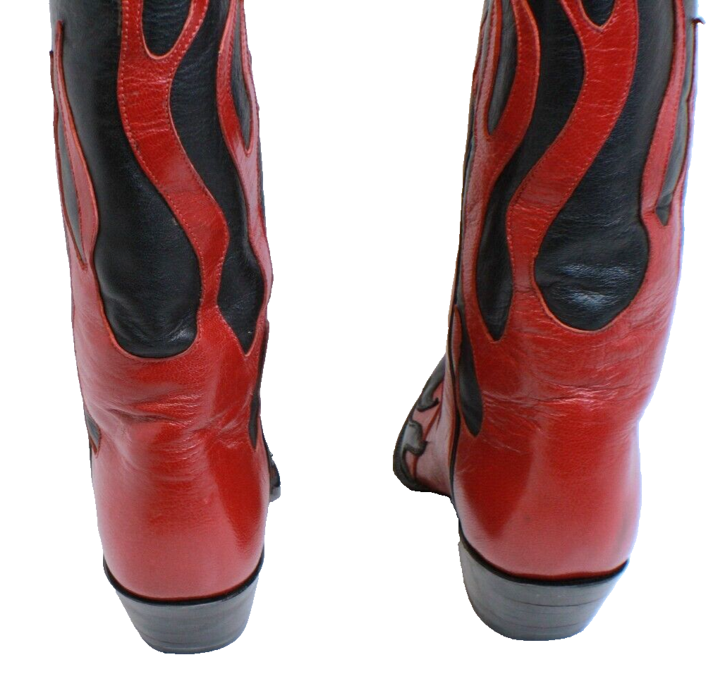 🔥 CABOOTS 1# OF A KIND FULL TOOLED RARE EXOTIC WESTERN BOOT 8 D X TOE ...