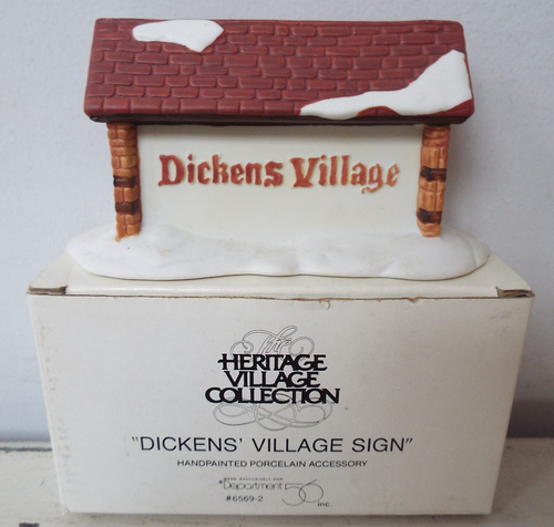 Dept 56 Dickens Village Sign 6569-2 Heritage Village Collection ...
