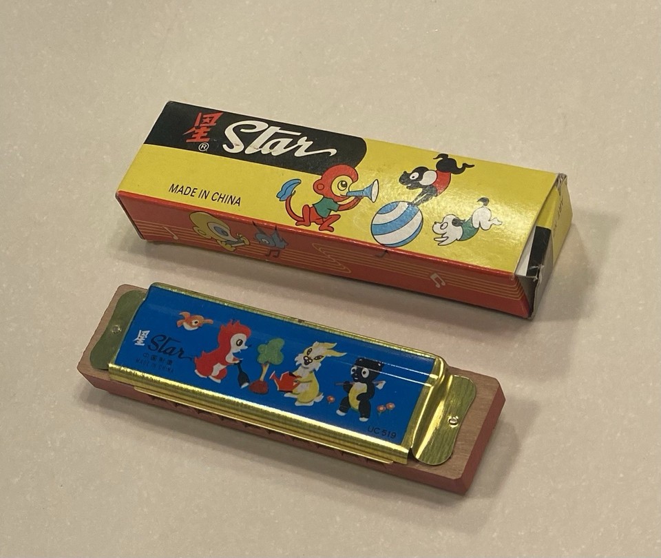 Star Harmonica Vintage Made In China w/ Box UC 519 Cartoon Characters ...