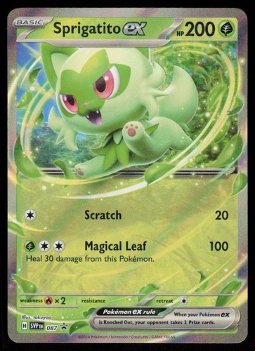 Sprigatito ex 087 Ultra Rare Pokemon Black Star Promo NM | eBay