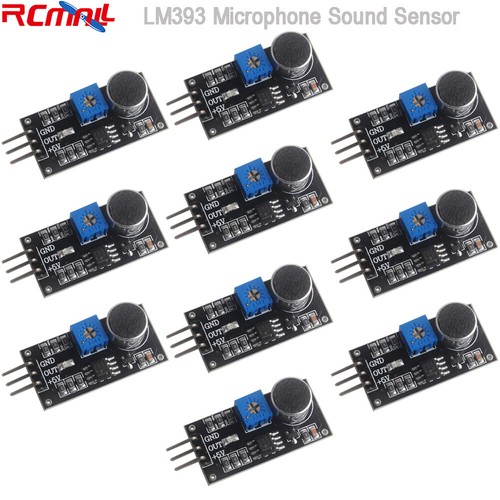 10pcs LM393 Electret Microphone Sound Sensor Voice Detection Module for ...