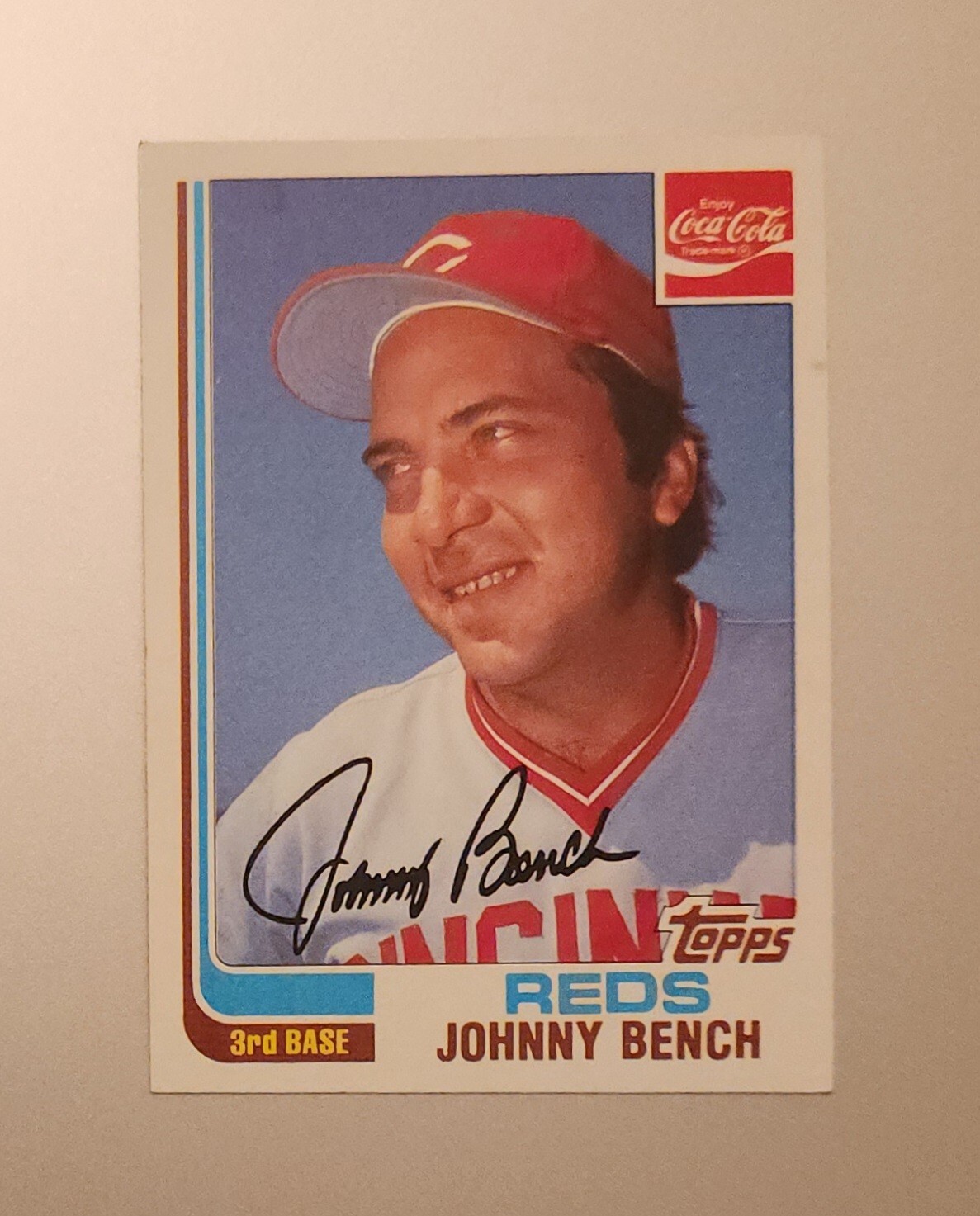 1982 Topps Coca-Cola Johnny Bench Baseball Card Cincinnati Reds #1 | eBay