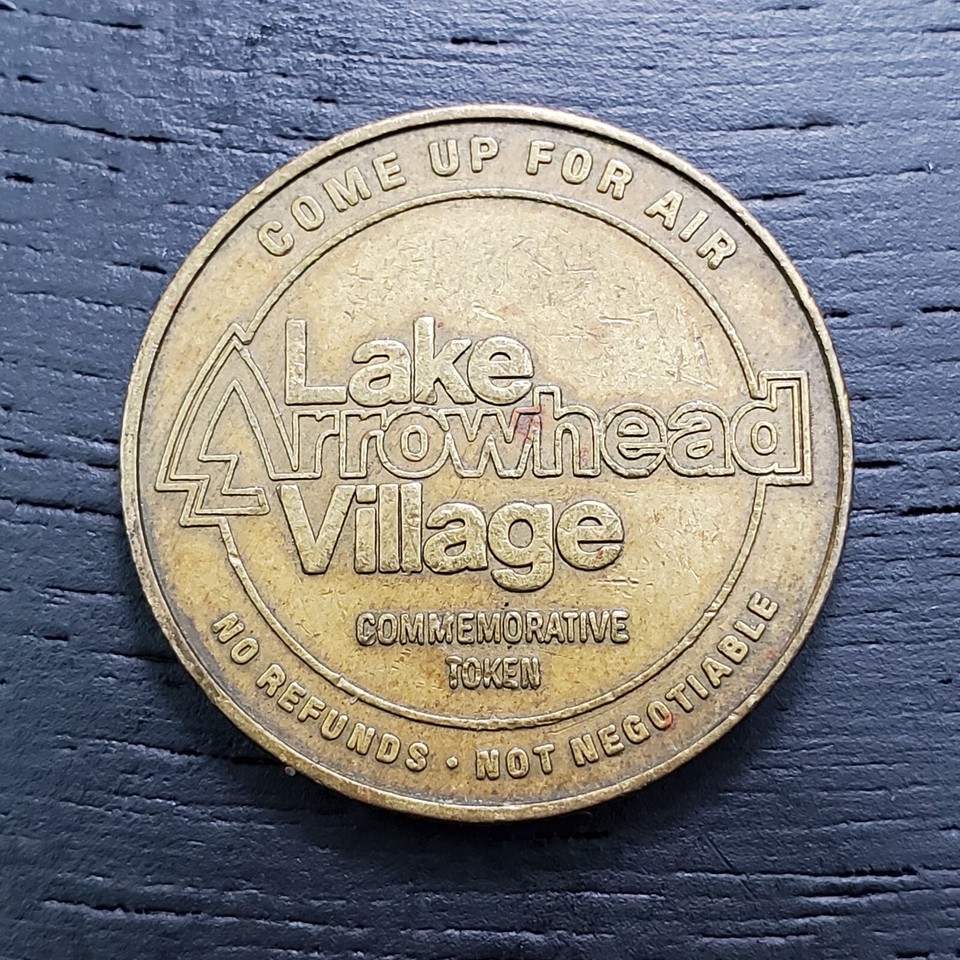 1982 Lake Arrowhead Village Arcade and Beach Commemorative Token 23mm ...