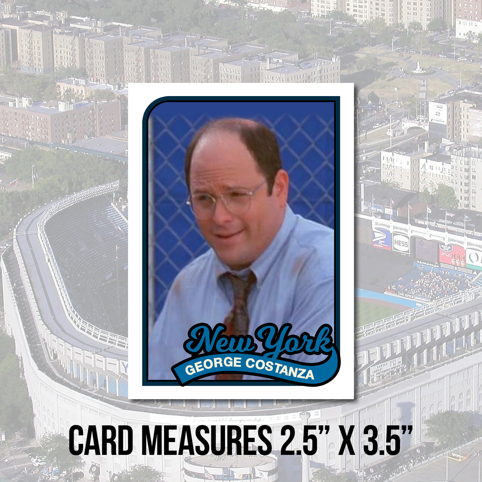 Seinfeld George Costanza 1989 Retro Style Baseball Card New York Parody ...