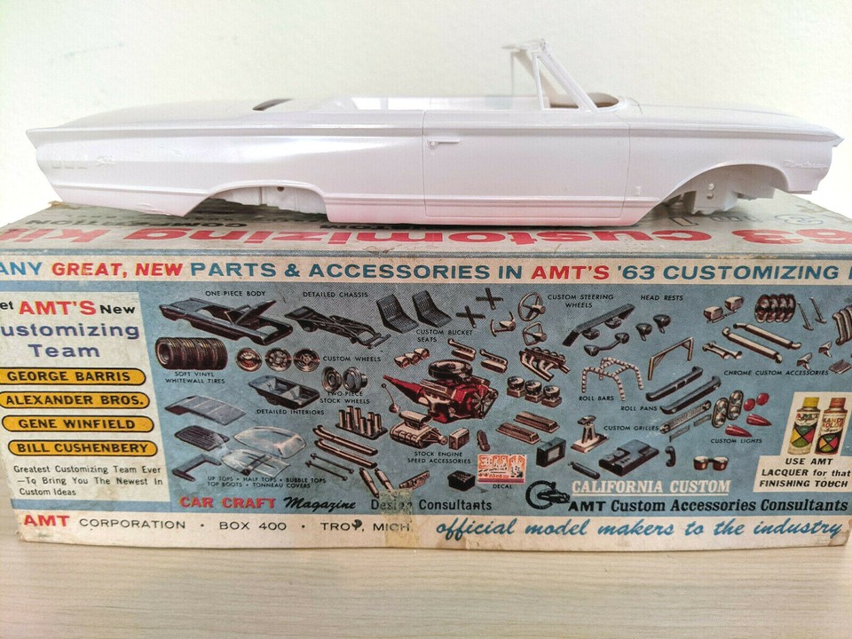 VERY RARE! VINTAGE *ORIGINAL AMT 1963 MERCURY MONTEREY CONV Model Kit ...