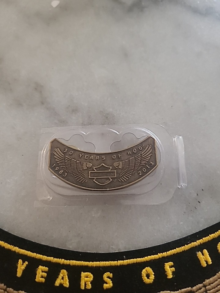 ⭐HARLEY DAVIDSON OWNERS GROUP HOG ROCKER 2013 30 YEARS PATCH PIN SET | eBay