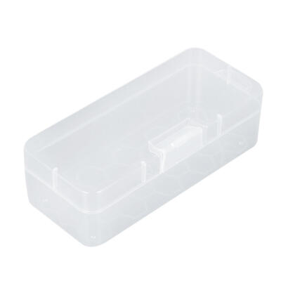 Storage Containers Clear Rectangular Organizer Box With Flap Lid Home ...