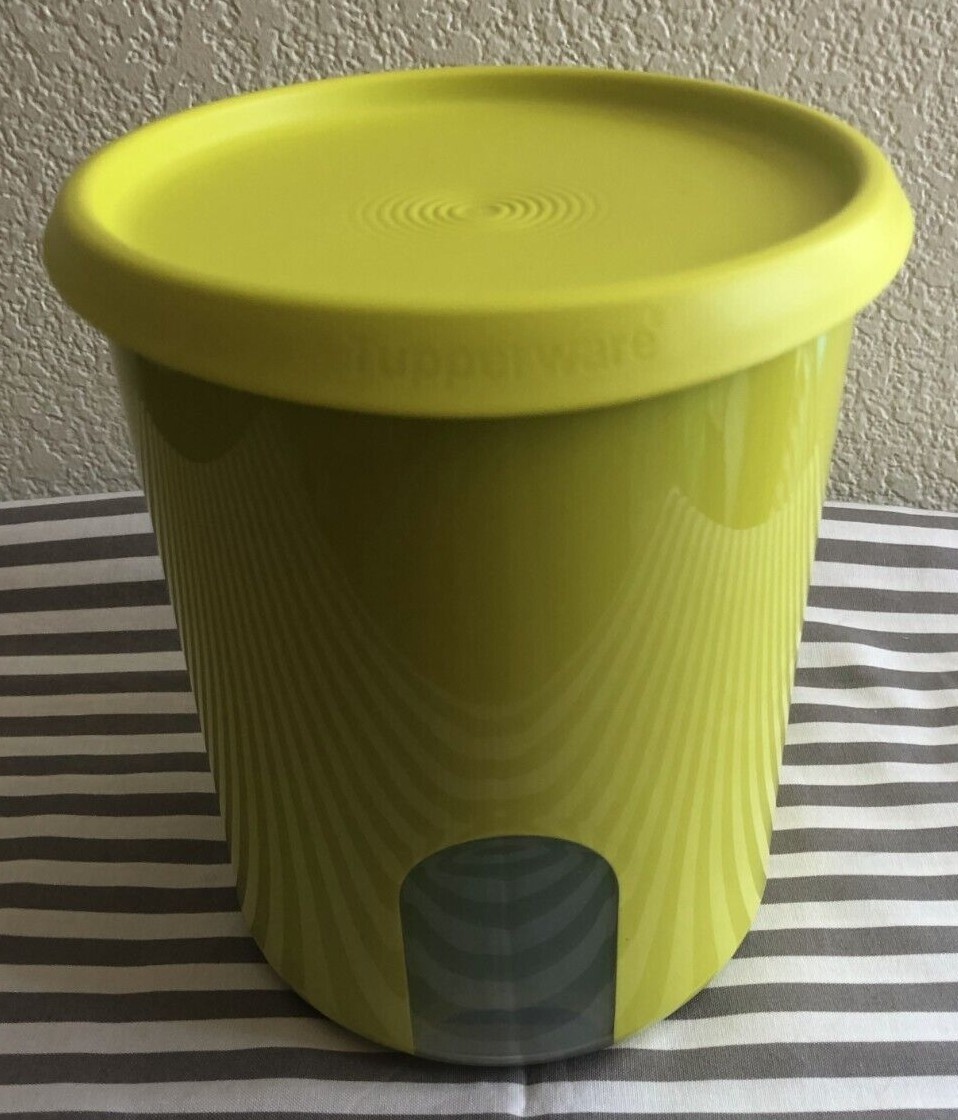 Tupperware One Touch Canister Lime Green w/ Matching Seal "B" 8 Cups ...