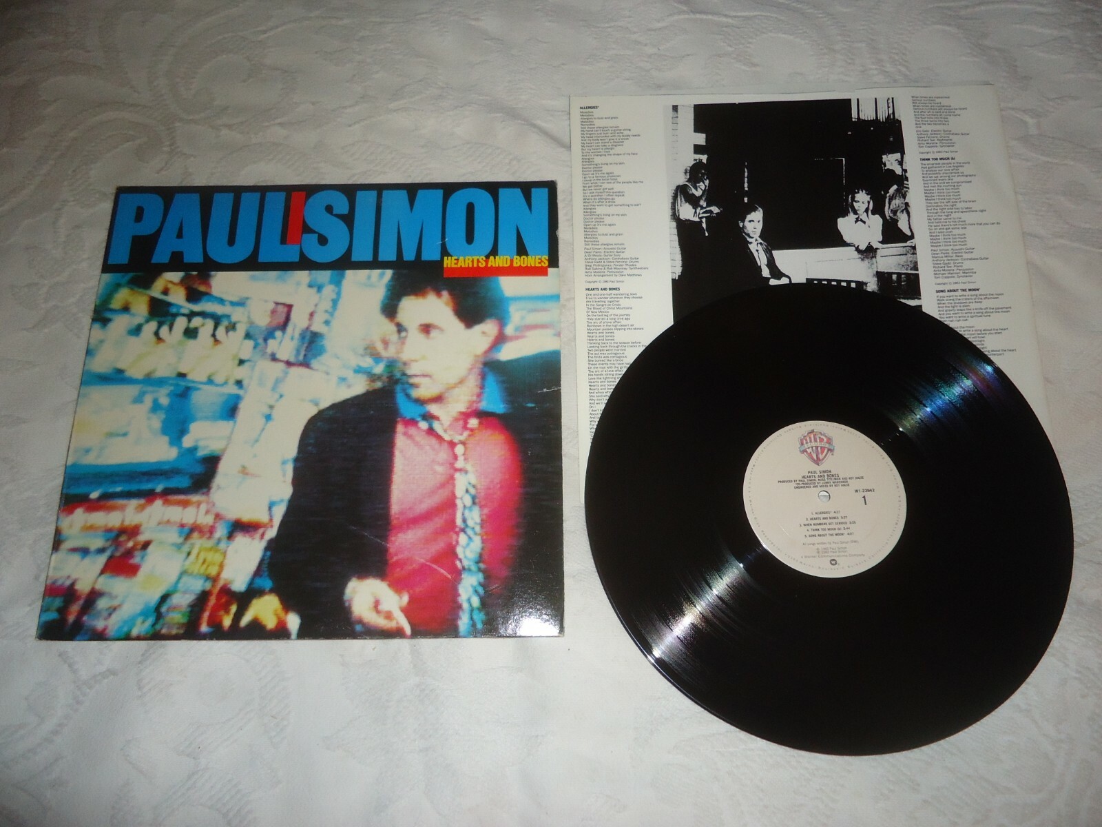 PAUL SIMON-HEARTS AND BONES 1983 WARNER BROS. RECORDS REISSUE LP W1 ...