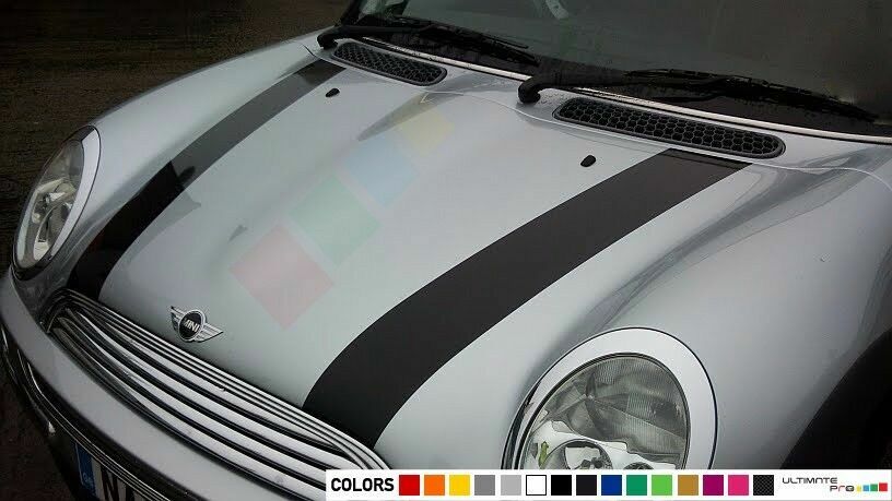 Sticker Stripes for Mini cooper s hood 2001 2002 2003 2004 2005 2006 ...