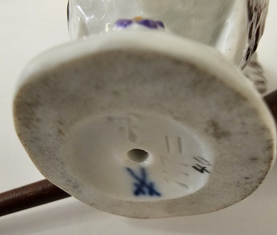 Meissen Germany Small Turkey Porcelain #747 Imp Underglaze Blue Swords ...