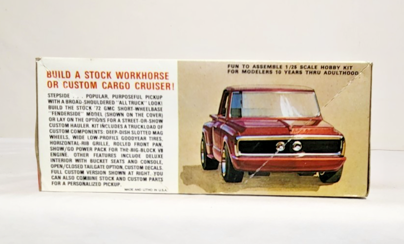 AMT GMC Stepside Pickup Vintage Model kit T409 Scale 1/25 Parts sealed ...