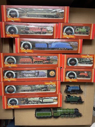 Hornby Rail Track Bundle With Trains carriages track, small cars/trucks ...