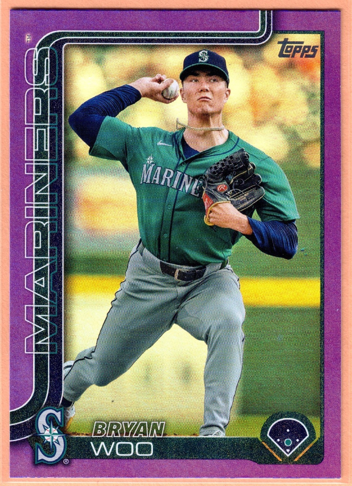 2025 Topps Series 1 - Bryan Woo #327 Purple Rainbow /250 for sale ...