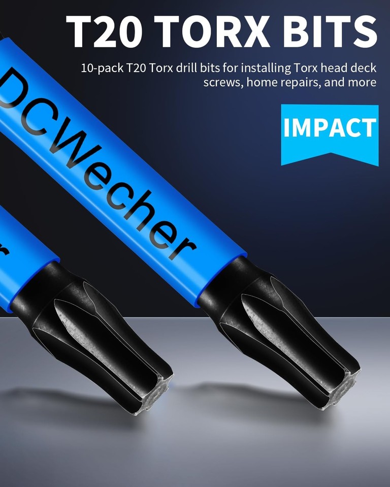 10 Pack T20 Torx Bit 2" Professional Screwdriver Magnetic Bits for ...