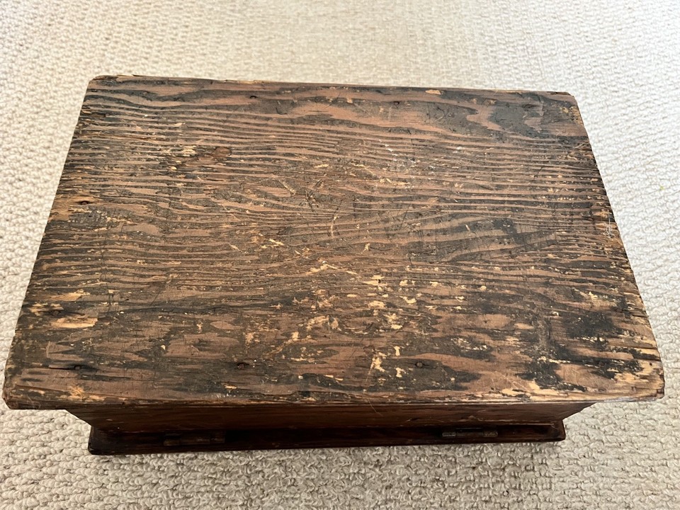Antique Wooden Storage Box | eBay UK