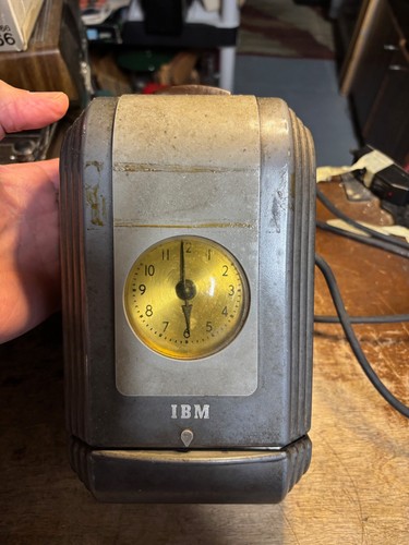 Vtg IBM Time Punch Clock 1940's industrial steampunk See Description | eBay