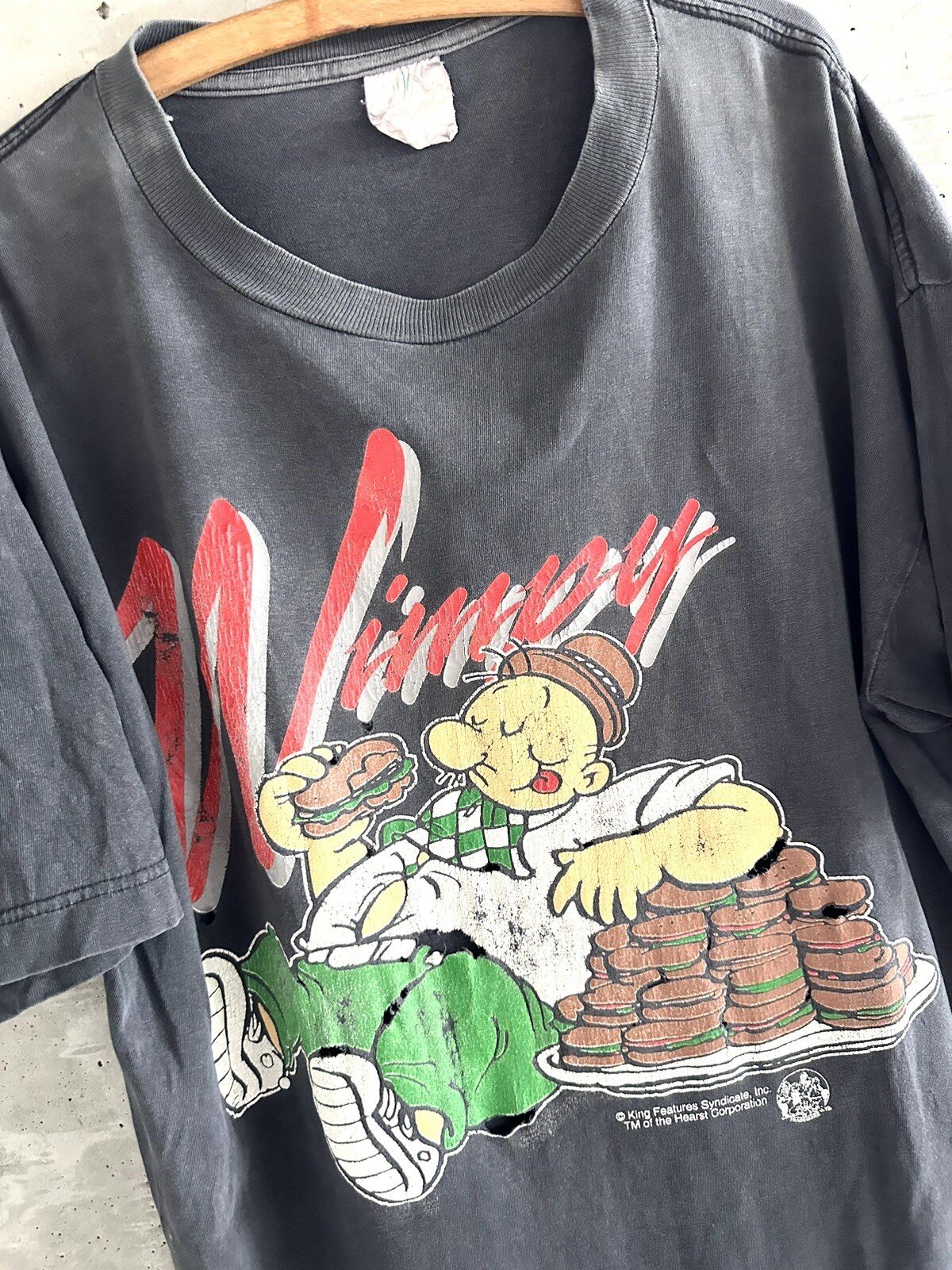 Vintage Popeye Tee Shirt Xl Wimpy Cartoon Graphic Art… - Gem