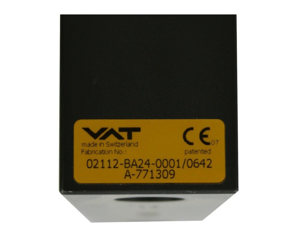 VAT RECTANGULAR SLIT VALVE MODEL 02112-BA24-0001/0642 A771309 PNEUMATIC ...