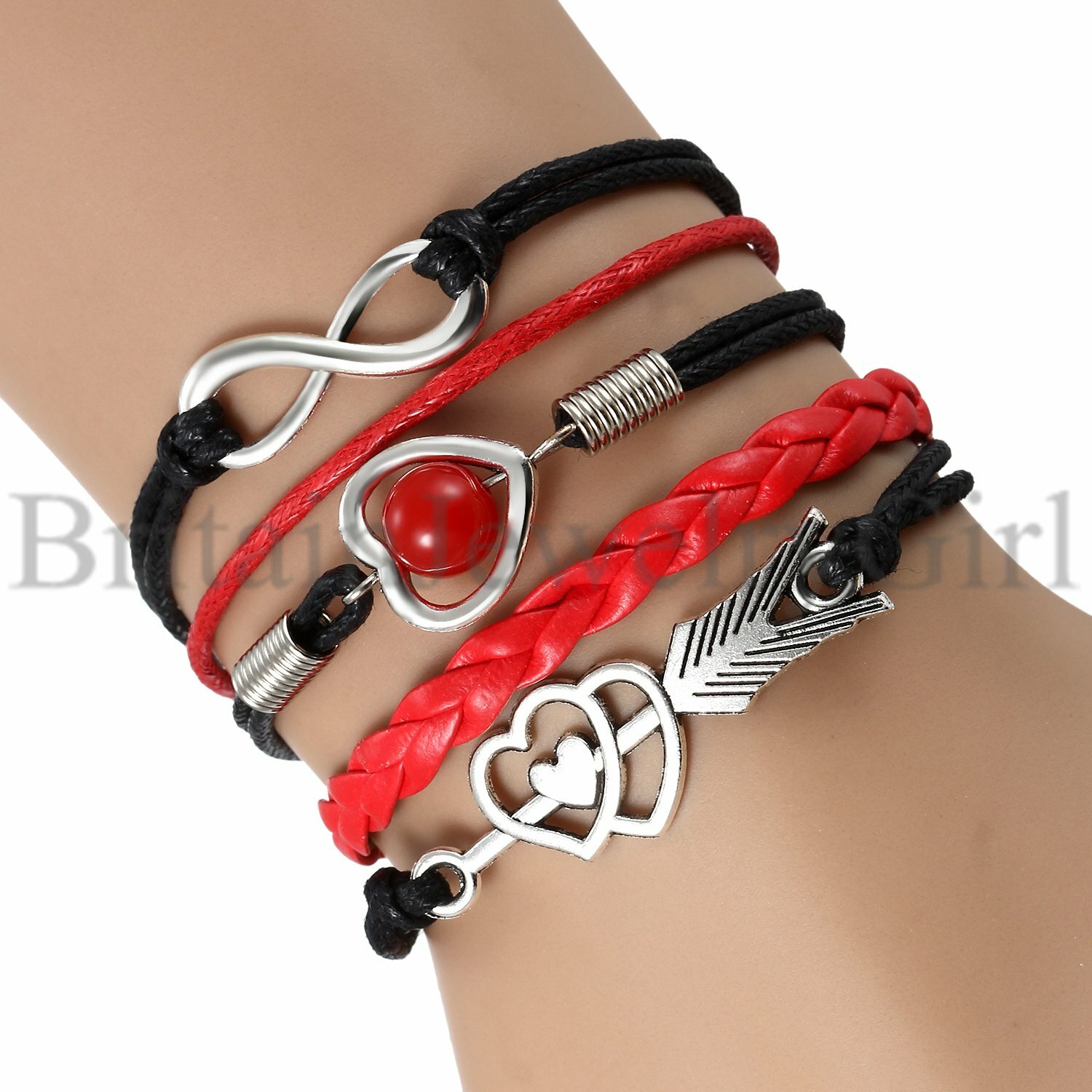 Fashion Infinity Best Friend Friendship Multilayer Leather Bracelet ...