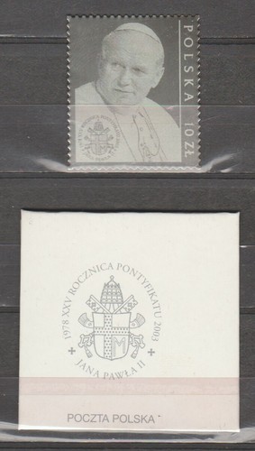 S40330 Poland 2003 MNH 25 Pont. Pope G. P.II Joint Issue Vatican Silver ...