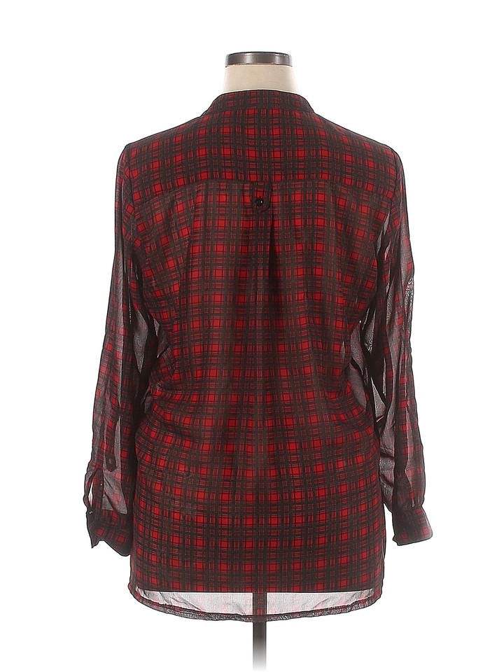 Signature Studio Women Red Long Sleeve Blouse XL | eBay