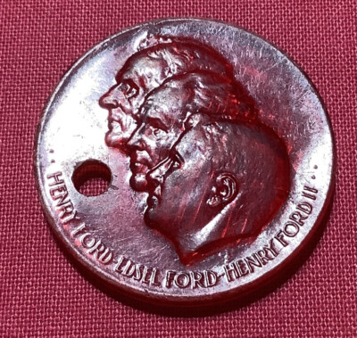 1960's FORD ROTUNDA Red KEY CHAIN FOB EDSEL HENRY II HANK PLASTIC NEW ...