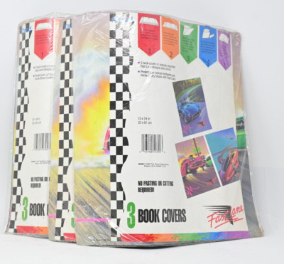 Lot of 3 Packs of 1992 Mead Fast Lane Book Covers New Sealed (Total 9 ...