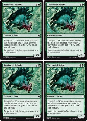 4x TERRITORIAL BALOTH Duel Decks: Zendikar vs. Eldrazi MTG Green Com | eBay