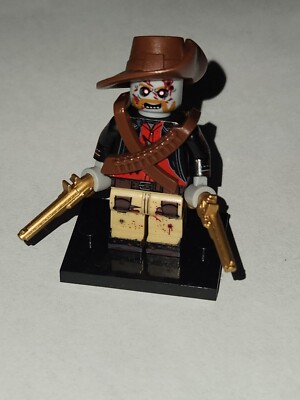 FLESH EATING ZOMBIE GUN SLINGING COWBOY BUILD BLOCK MINIFIGURE | eBay