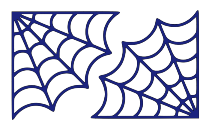 Vinyl Car Decal Sticker - Pair (2pc) Corner Spider Web Cobweb truck ...