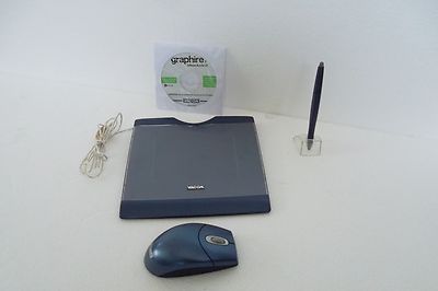 Wacom Graphire 3 Silver Tablet Digitizer w/Mouse Pen 4x5 Adobe Corel ...