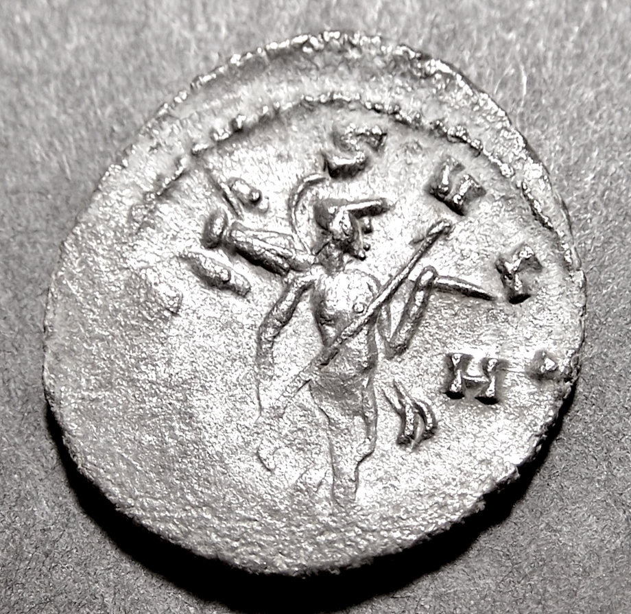 CLAUDIUS II w/ MARS, the AVENGER, 19-22mm, Silver Billon Imperial Roman ...