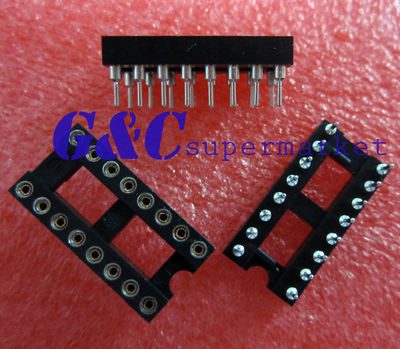 16 Pin IC Sockets 50pcs 16-Pin DIP IC Sockets - Gold Plated Machined ...